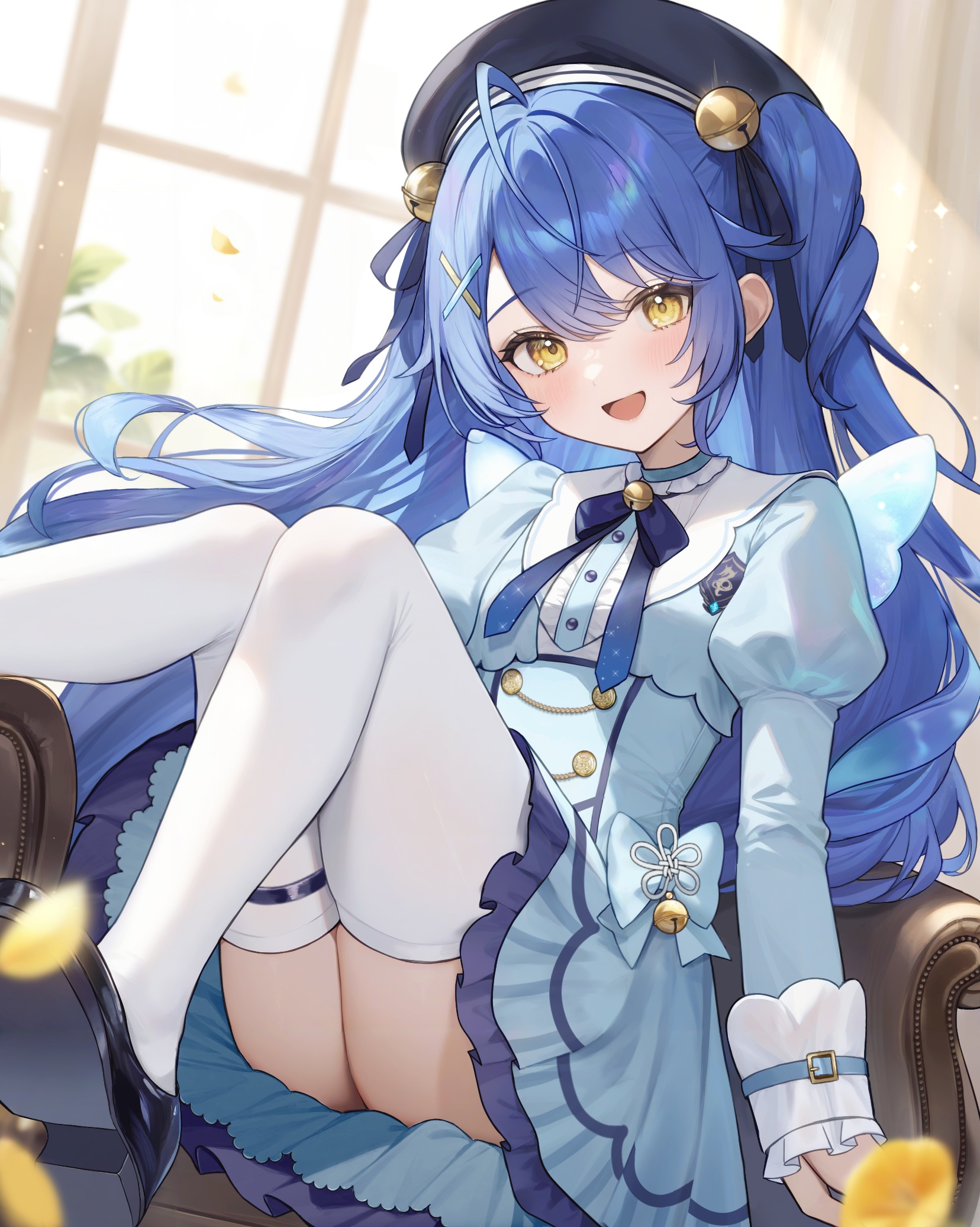 aria (ariacue) nijisanji amamiya kokoro dress garter loli skirt lift thighhighs wings | #1232823 ...